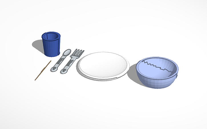 3D design Tinkercad Manufactured Silverware | Tinkercad