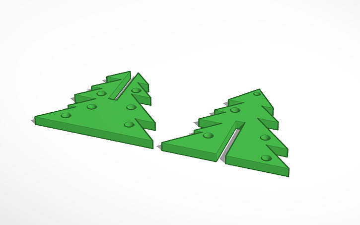 3D design Christmas tree ornament - Tinkercad