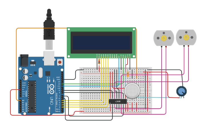 Circuit Design Alcohol Detector Tinkercad