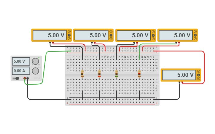 Circuit design Circuito en paralelo. - Tinkercad