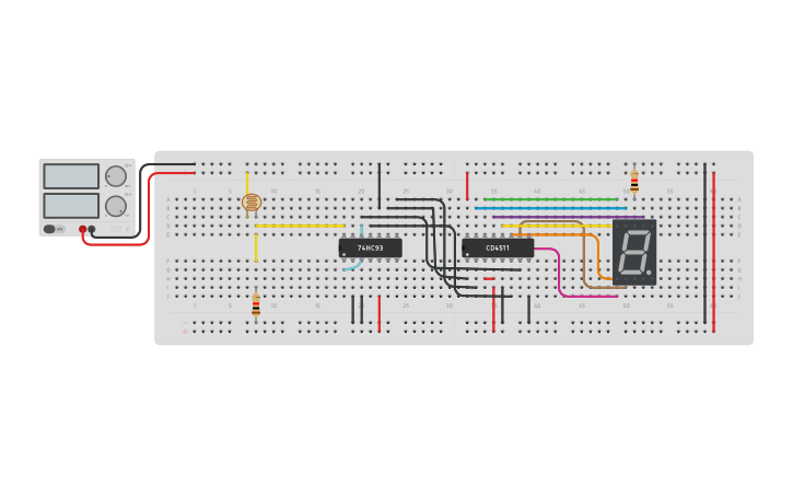 Circuit design 7 segment By Bitan | Tinkercad