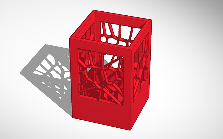 3D design pencil case - Tinkercad
