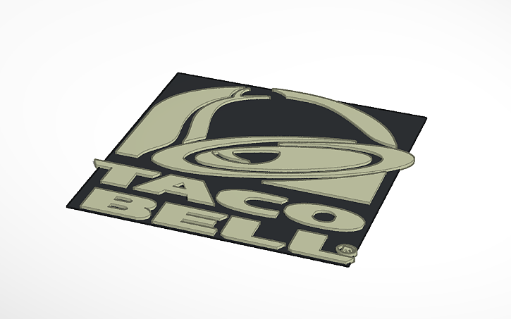 3D design TACO BELL LOGO - Tinkercad