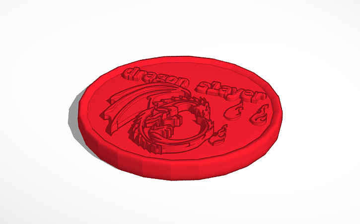 3D design dragon slayer logo - Tinkercad