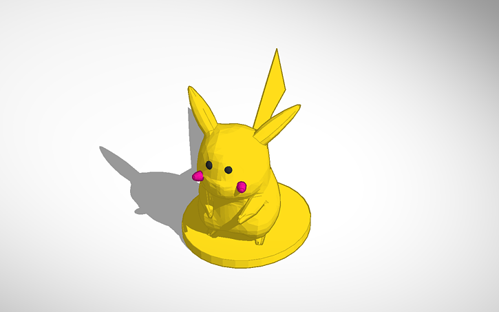 3D design Pikachu | Tinkercad