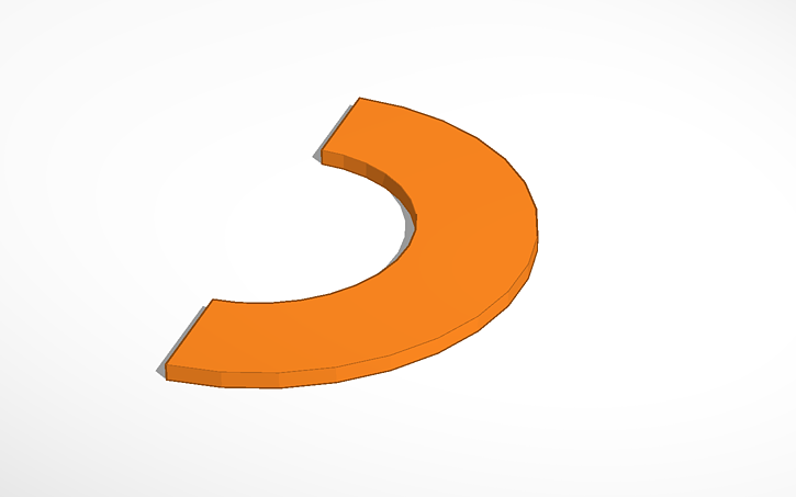 3D design Half circle track - Tinkercad
