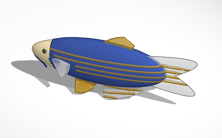 3D design Cosmic Blue GloFish Danio (updated 4/5/21)) - Tinkercad