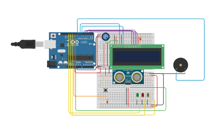Circuit design Open door - Tinkercad