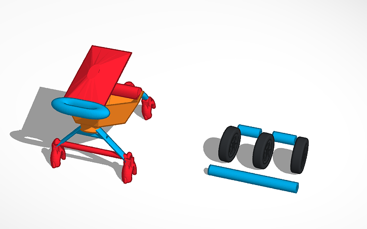 3D design stroller upgrade - Tinkercad