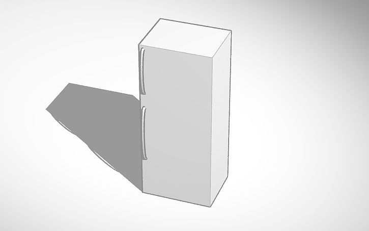 3D design fridge - Tinkercad