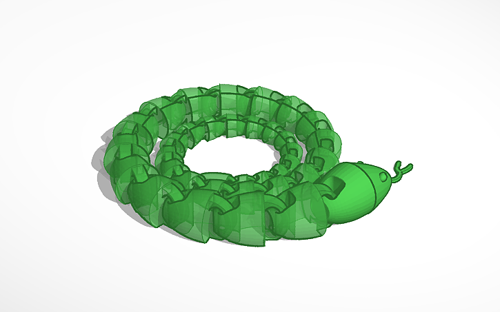 3D design Long Snake - Tinkercad
