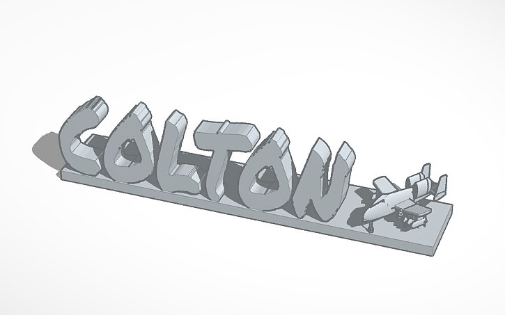 3D design Colton Seale Name Plate | Tinkercad