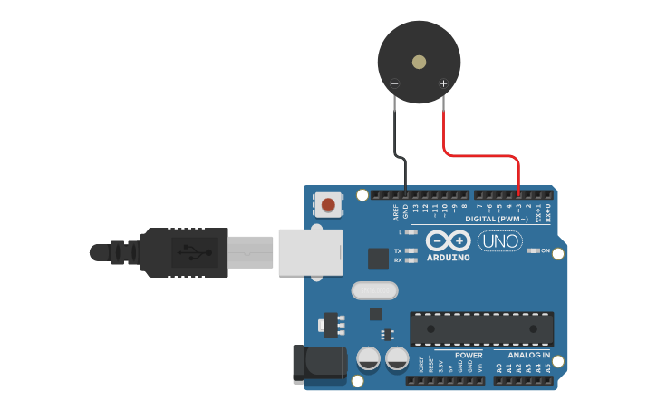 Circuit design Arduino Playing Mario Theme - Tinkercad