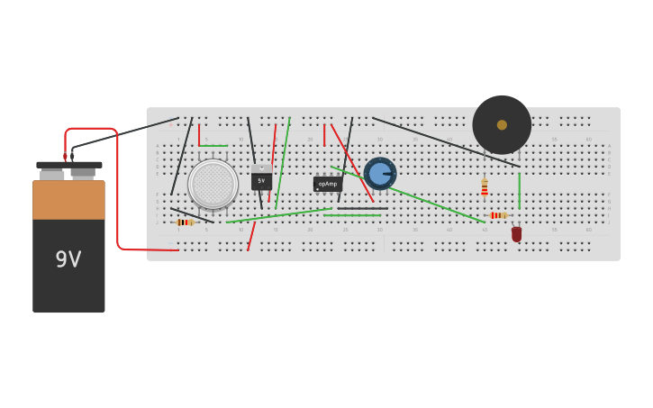 Circuit Design Smoke Detector Tinkercad