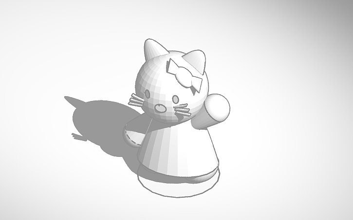 3D design hello kitty - Tinkercad