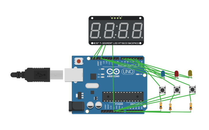 Circuit design counter - Tinkercad
