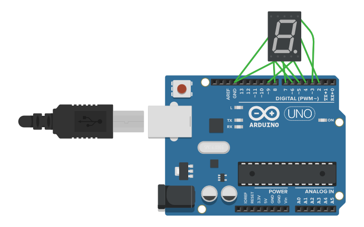 Circuit Design 7 Segment Tinkercad