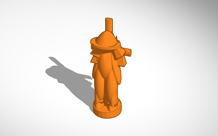 3D design scarecrow chess piece - Tinkercad