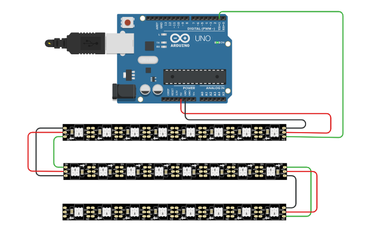 Circuit design neopixel-test-1 - Tinkercad