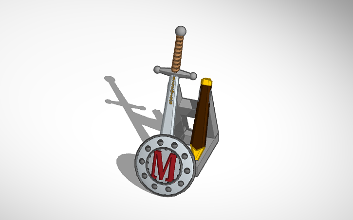 3D design martin/matthias the warrior's shield, sword and scabbard ...