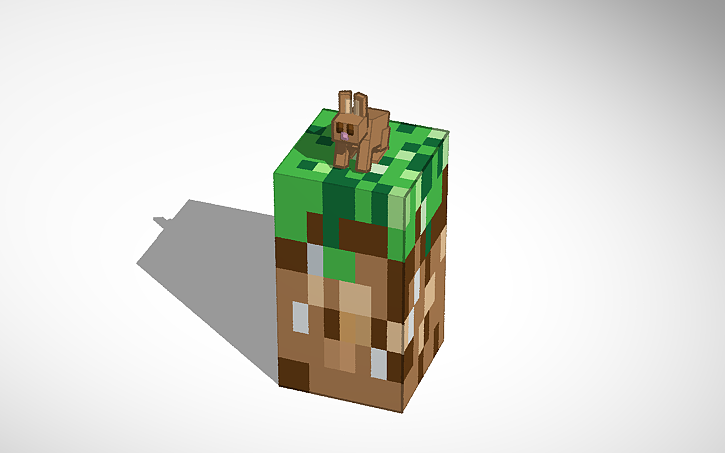 3D design Minecraft bunny figuring! - Tinkercad