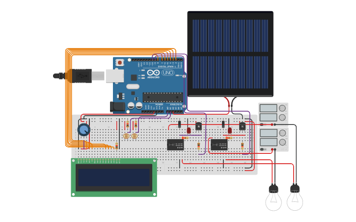 Circuit design Motor AC - Tinkercad