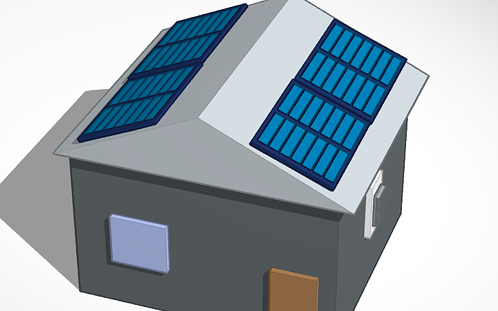 3D design Solar Panel House - Tinkercad