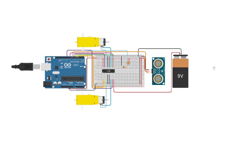Circuit design ROBOT - Tinkercad
