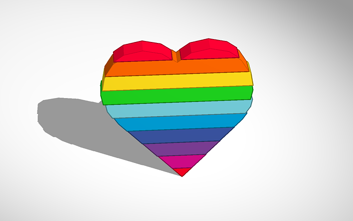 3D design LGBTQ Heart | Tinkercad
