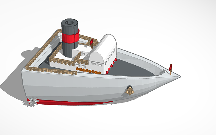 3D design Design of a ship - Tinkercad