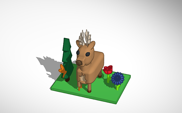 3D design Deer - Tinkercad