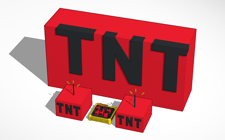 3D design minecraft challenge entry (I love tnt) | Tinkercad