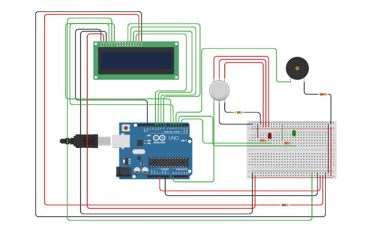 Circuit design gas sensor arduino (Habel Agustinus Saa) - Tinkercad