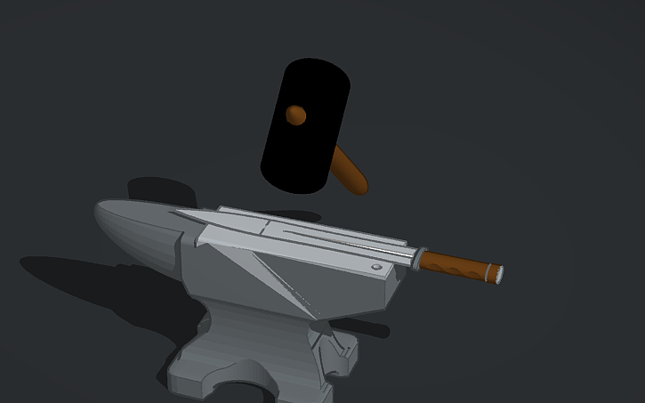 3D design Hammer - Tinkercad