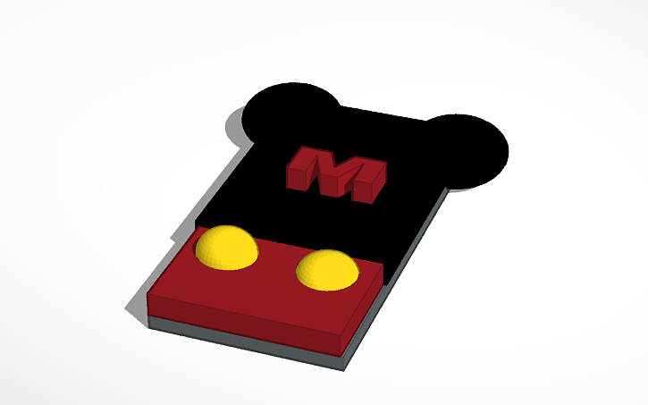 3d Design Mickey Mouse Tinkercad 
