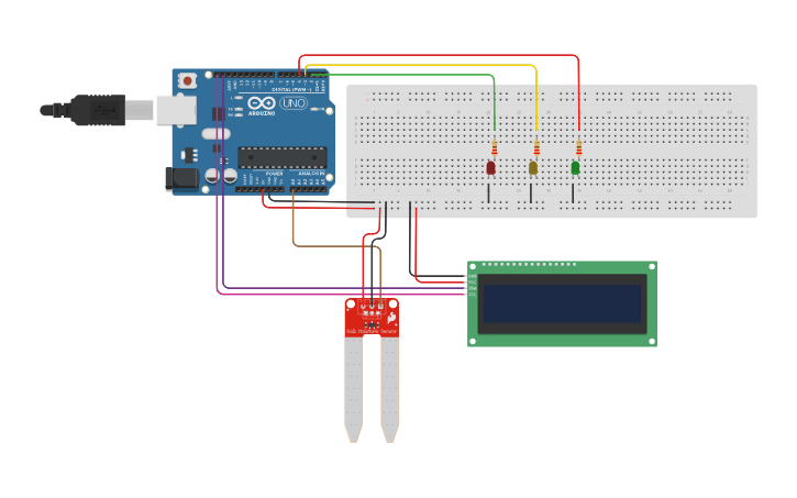 Circuit design soil-moisture-monitoring-schematics - Tinkercad