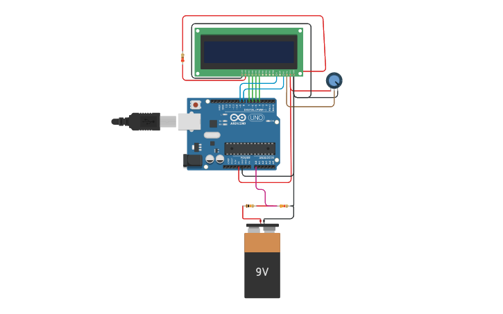 Circuit Design Arduino Voltmeter Tinkercad