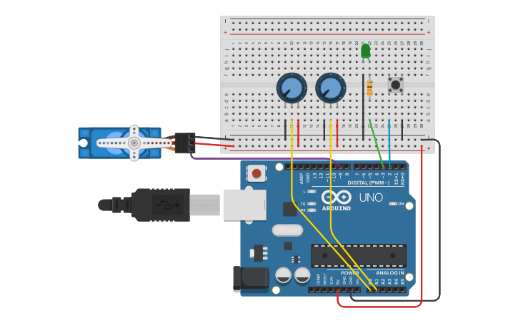 Circuit design MATLAB App Designer Arduino side | Tinkercad