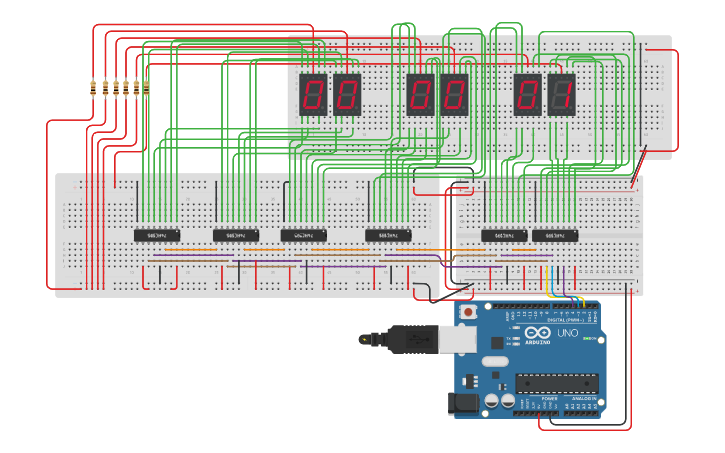 Circuit design clock - Tinkercad