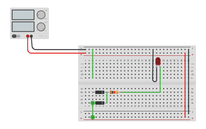 Circuit design OR gate circuit - Tinkercad