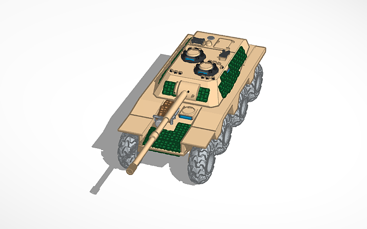 3D design Wheeled Tank (KTO 55B) - Tinkercad