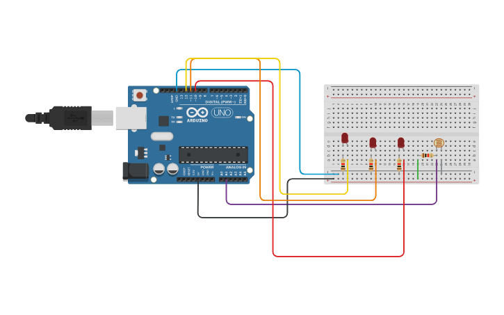 Circuit design Fotorresistencia. - Tinkercad