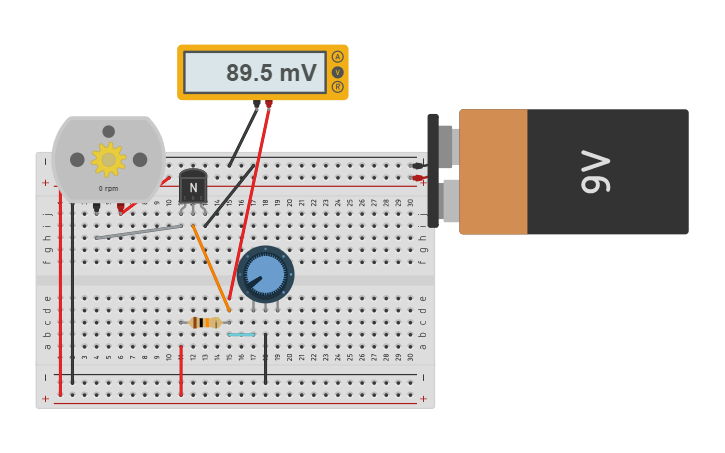 Circuit Design Dc Motar Tinkercad
