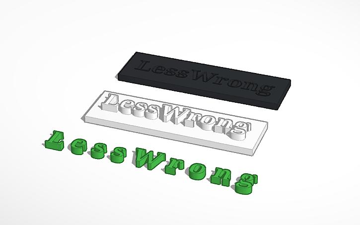 3D design Door Sign LessWrong - Tinkercad
