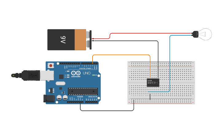 Circuit design Relé - Tinkercad