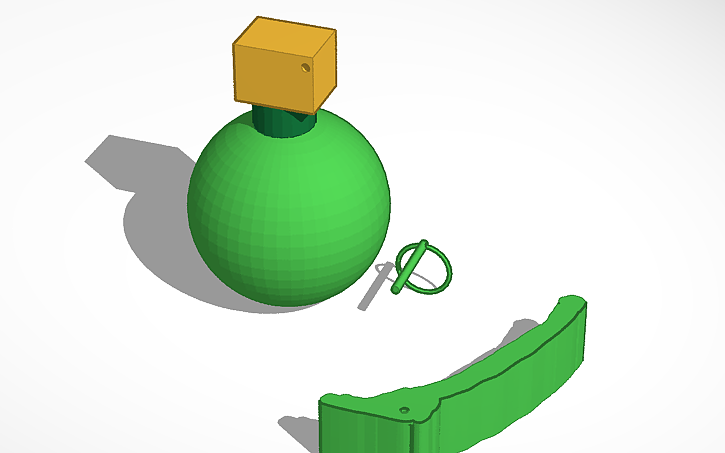 3D design M67 hand grenade - Tinkercad