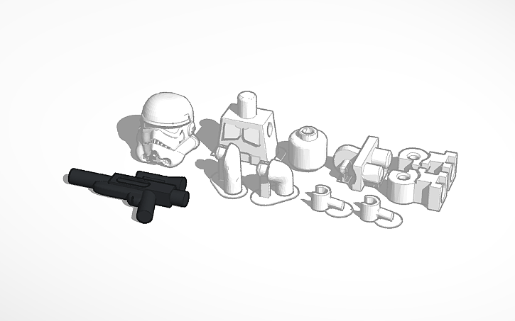 3D design LEGO Star Wars Storm Trooper - Tinkercad