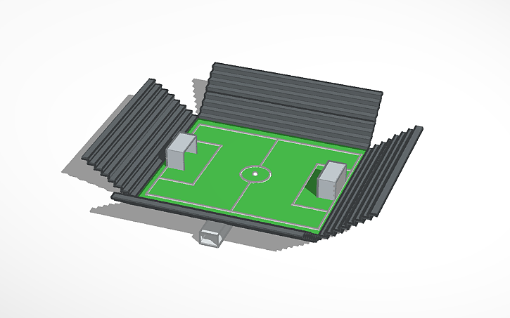 3D design Soccer field - Tinkercad