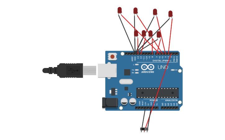 Circuit design 4 bit up/down counter - Tinkercad Circuit design 4 bit up/down counter - Tinkercad
