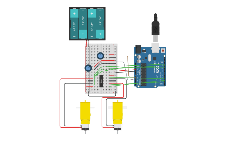 Circuit Design Remote Control Car Tinkercad